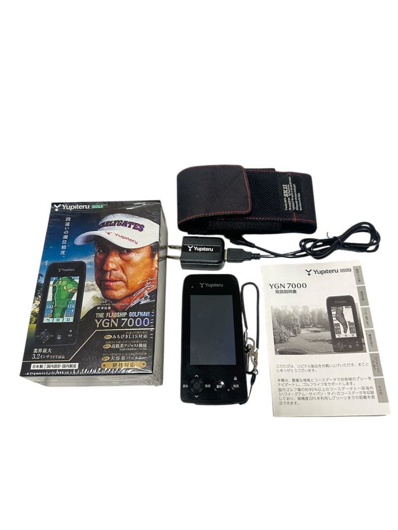 【美品】 Yupiteru YGN7000 ゴルフナビ GPS 距離計 付属品有