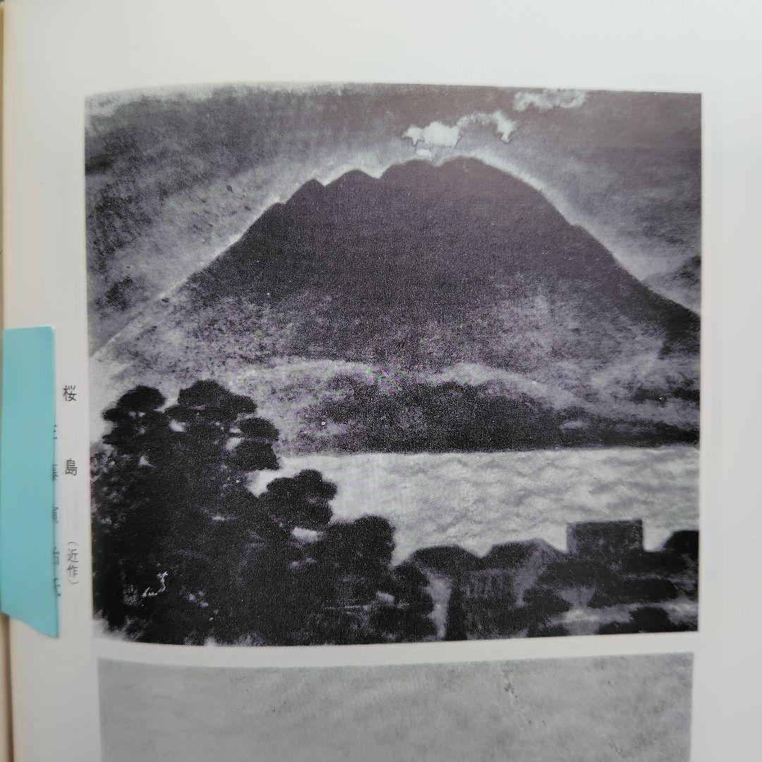 日本画家 吉原芳仙 『桜島』額装 直筆保証 逸品