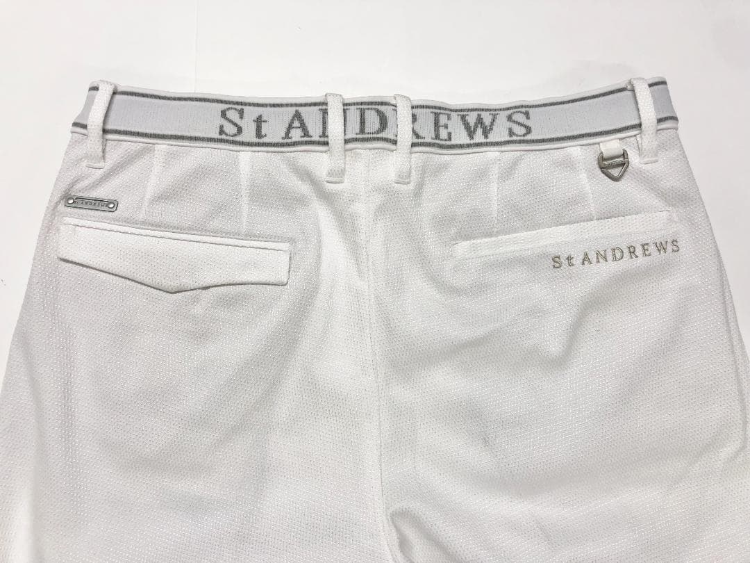 ○★新品未使用　St ANDREWS　ドビーストレッチパンツ　M　ホワイト
