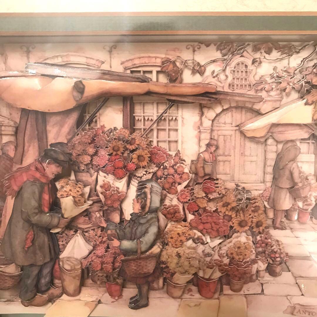 イギリス製　デコバージョン　壁絵　ANTON PIECK フラワーマーケット