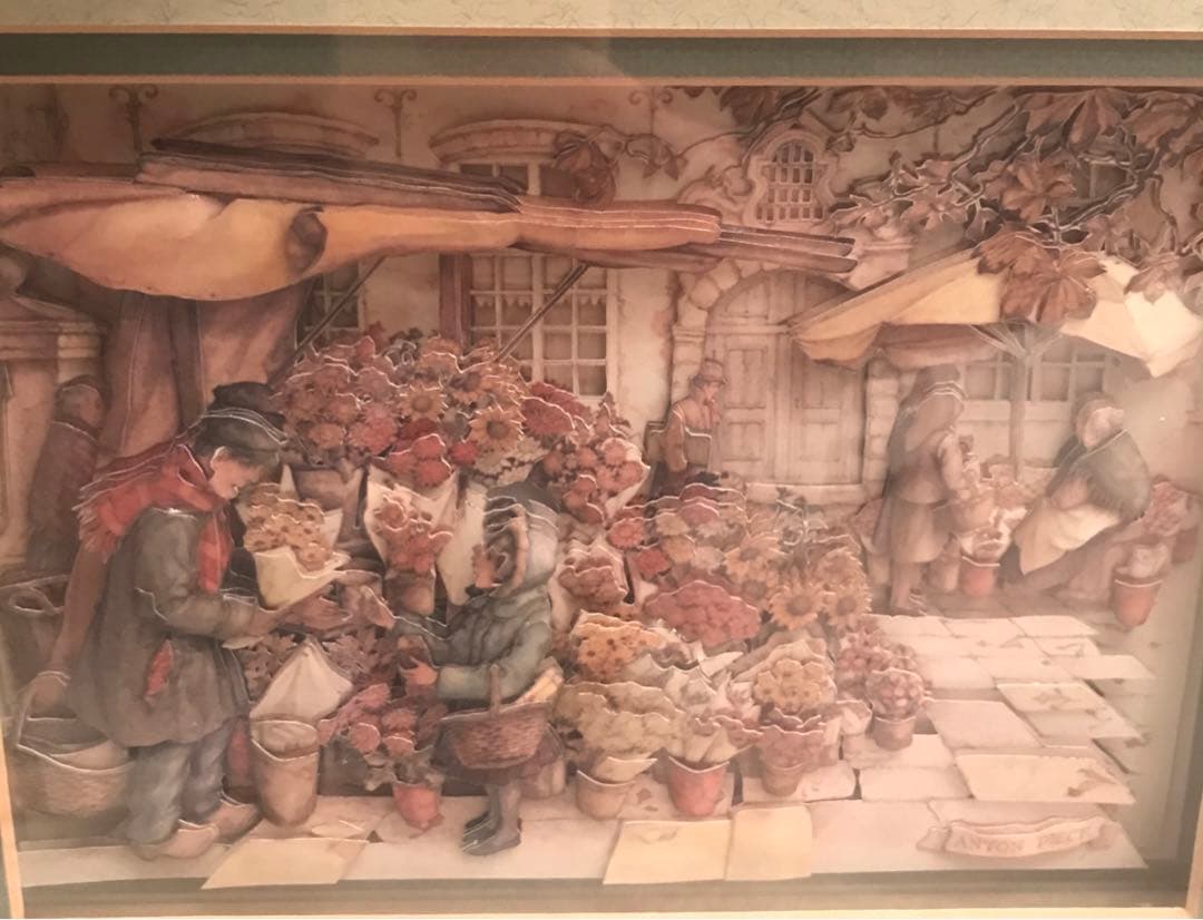 イギリス製　デコバージョン　壁絵　ANTON PIECK フラワーマーケット