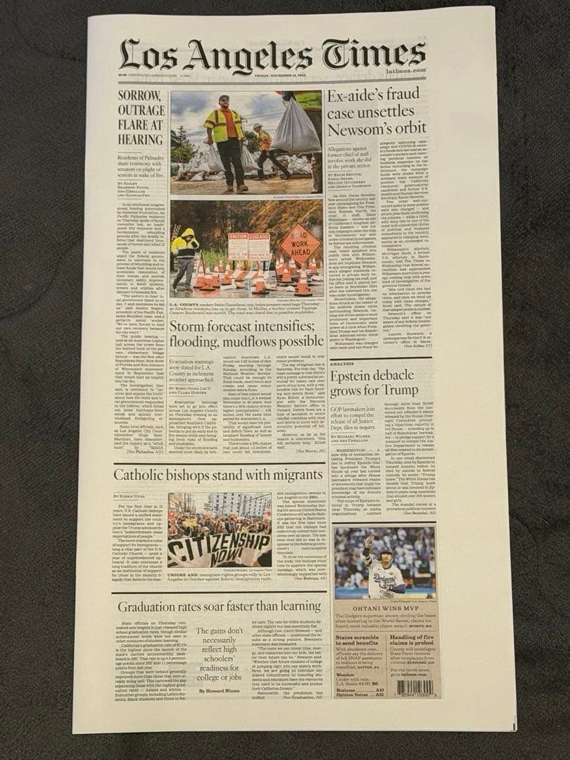 ドジャース 大谷翔平 『MVP記念号』 3年連続受賞で歴代単独2位となる4度目‼︎