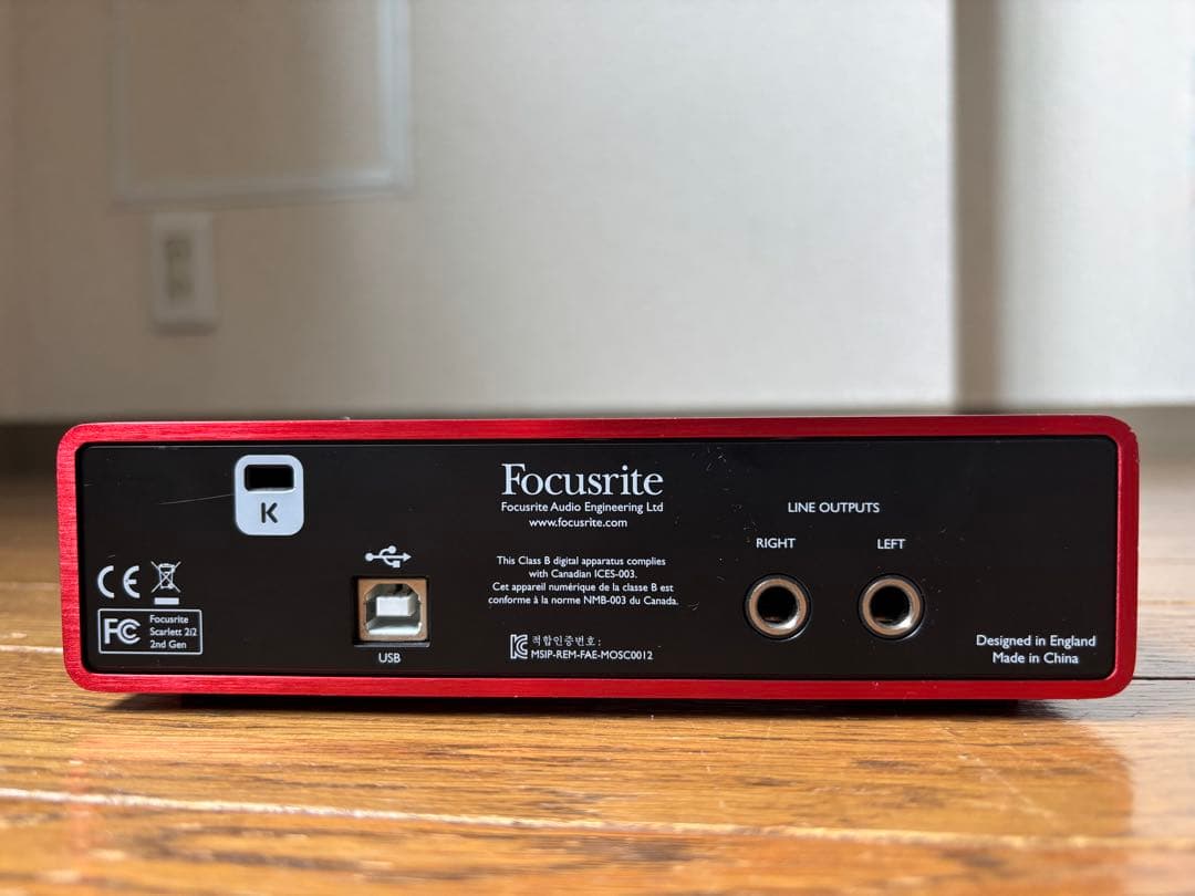 【美品】Focusrite Scarlett 2i2 オーディオインターフェース