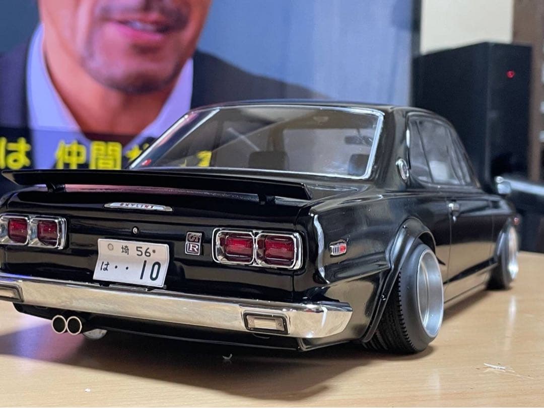 1/12ミニカー　IG ハコスカ GTR スターシャーク深リムカスタム　ブラック