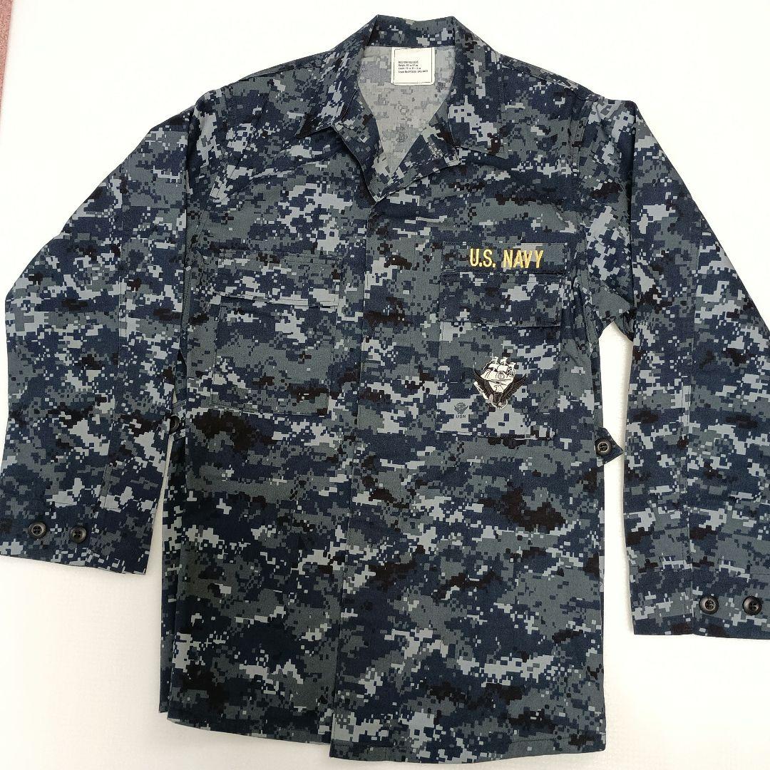 アメリカ海軍　デジタル迷彩　NWU　青色ジャケット
