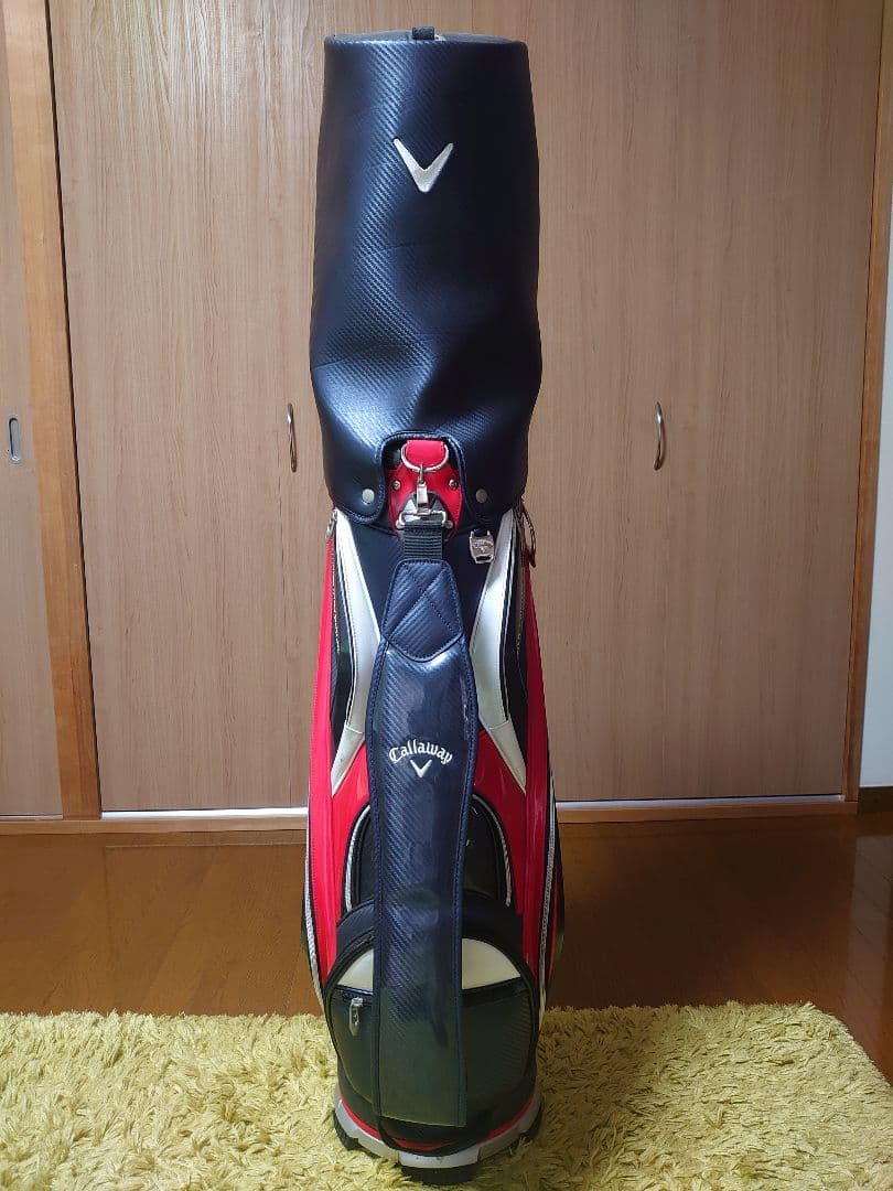 『希少』 Callaway キャディバッグ 9型 トリコロールカラー カーボン調