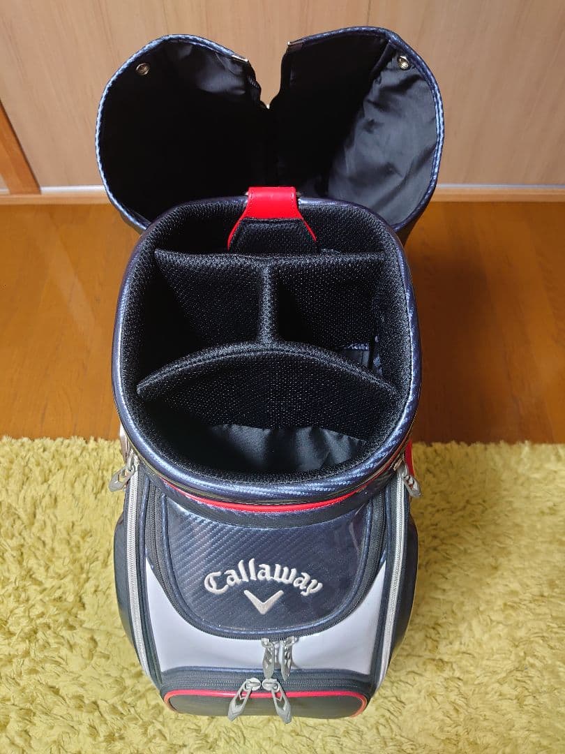 『希少』 Callaway キャディバッグ 9型 トリコロールカラー カーボン調