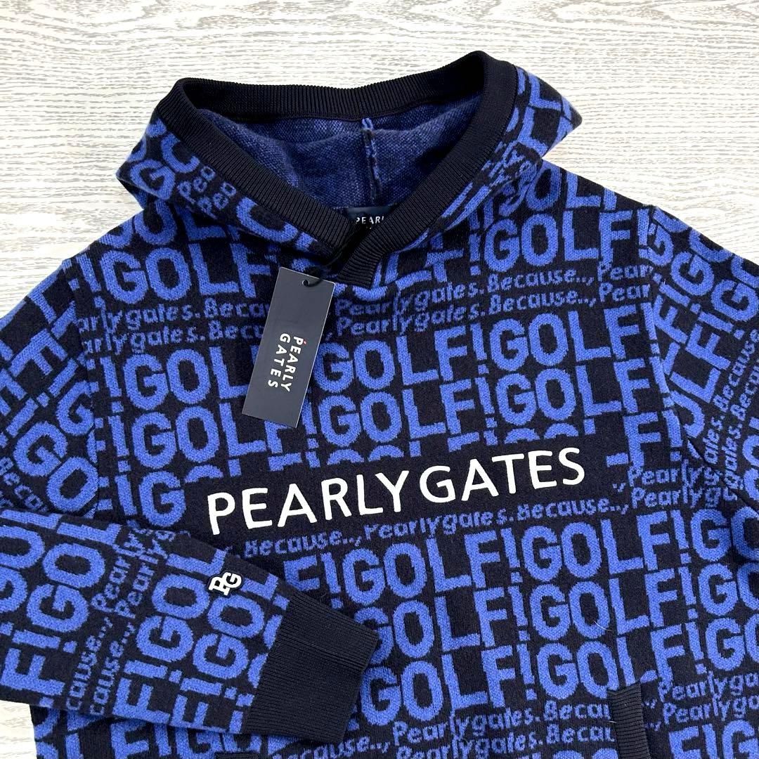 PEARLY GATES カシミヤブレンド ジャガード ニットパーカー サイズ6
