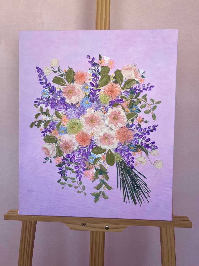 【なーさん＊様ページ】　母の日ギフト 花束 花の絵 ラベンダー ボタニカル