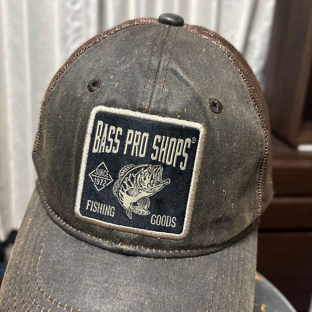 希少　ビンテージ　Bass Pro Shops レザー　メッシュ　ブラウン
