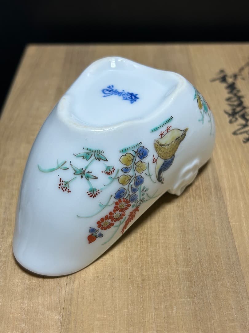 錦 秋草鶉文 煎茶器 (十三代 酒井田柿右衛門 作)
