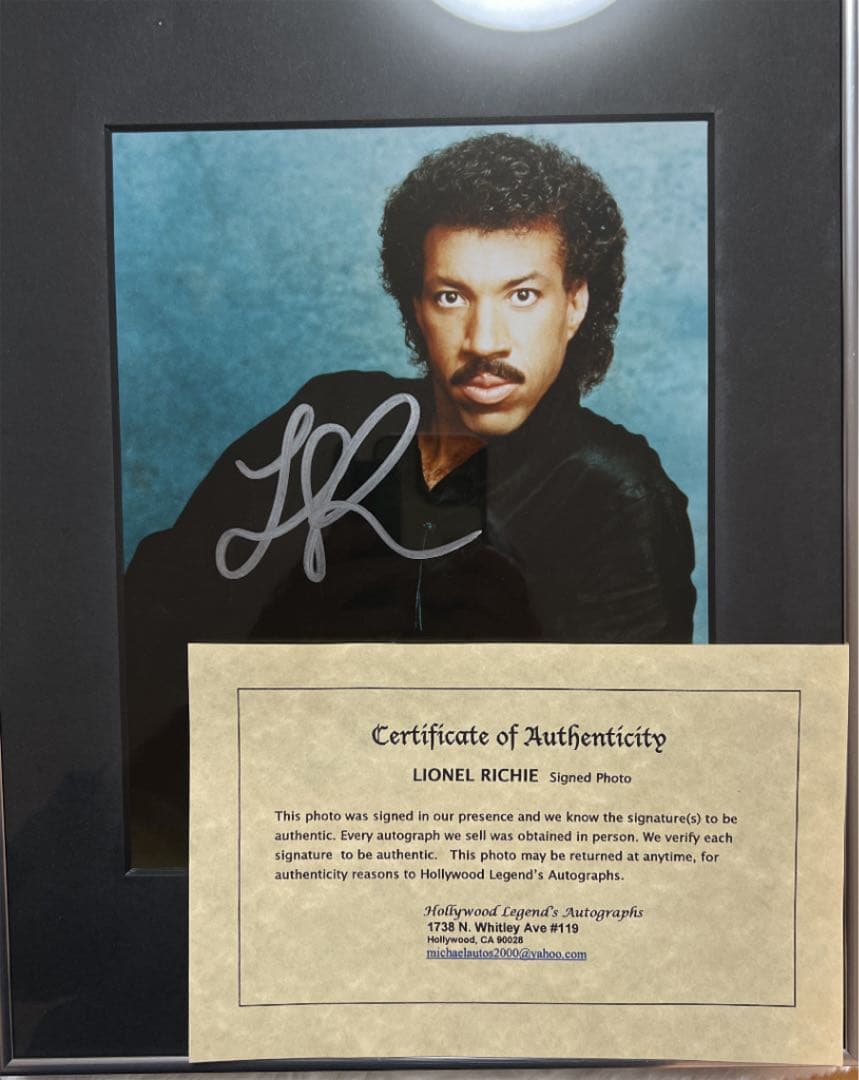ライオネルリッチー　LIONEL RICHIE Signed Photo