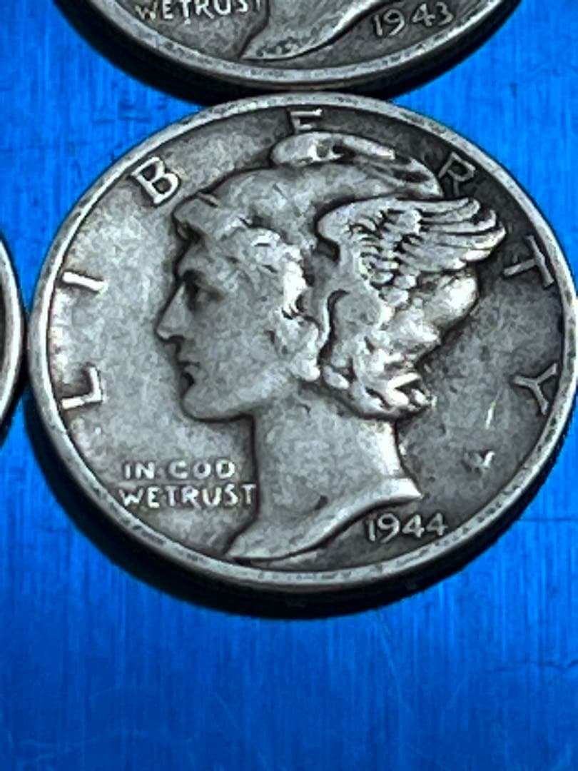 銀貨マーキュリー・ダイム 4枚セット Mercury dime silver