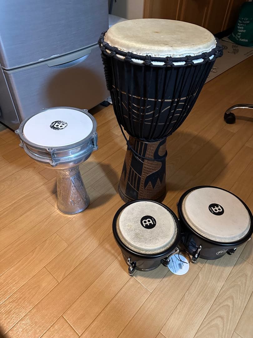 Meinl ボンゴ 黒とシルバー ハードケース付き