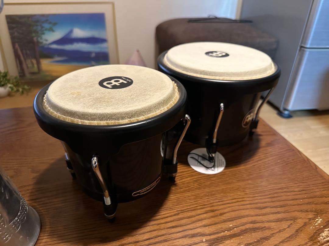 Meinl ボンゴ 黒とシルバー ハードケース付き