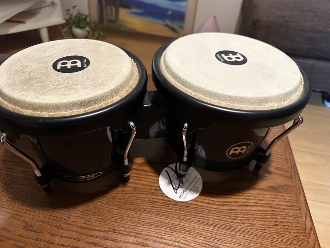 Meinl ボンゴ 黒とシルバー ハードケース付き