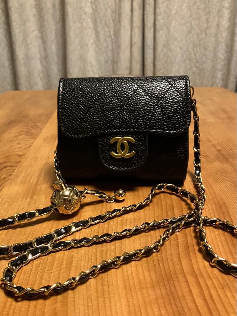 【非売品】CHANEL シャネル ブラックレザー ショルダーバッグ