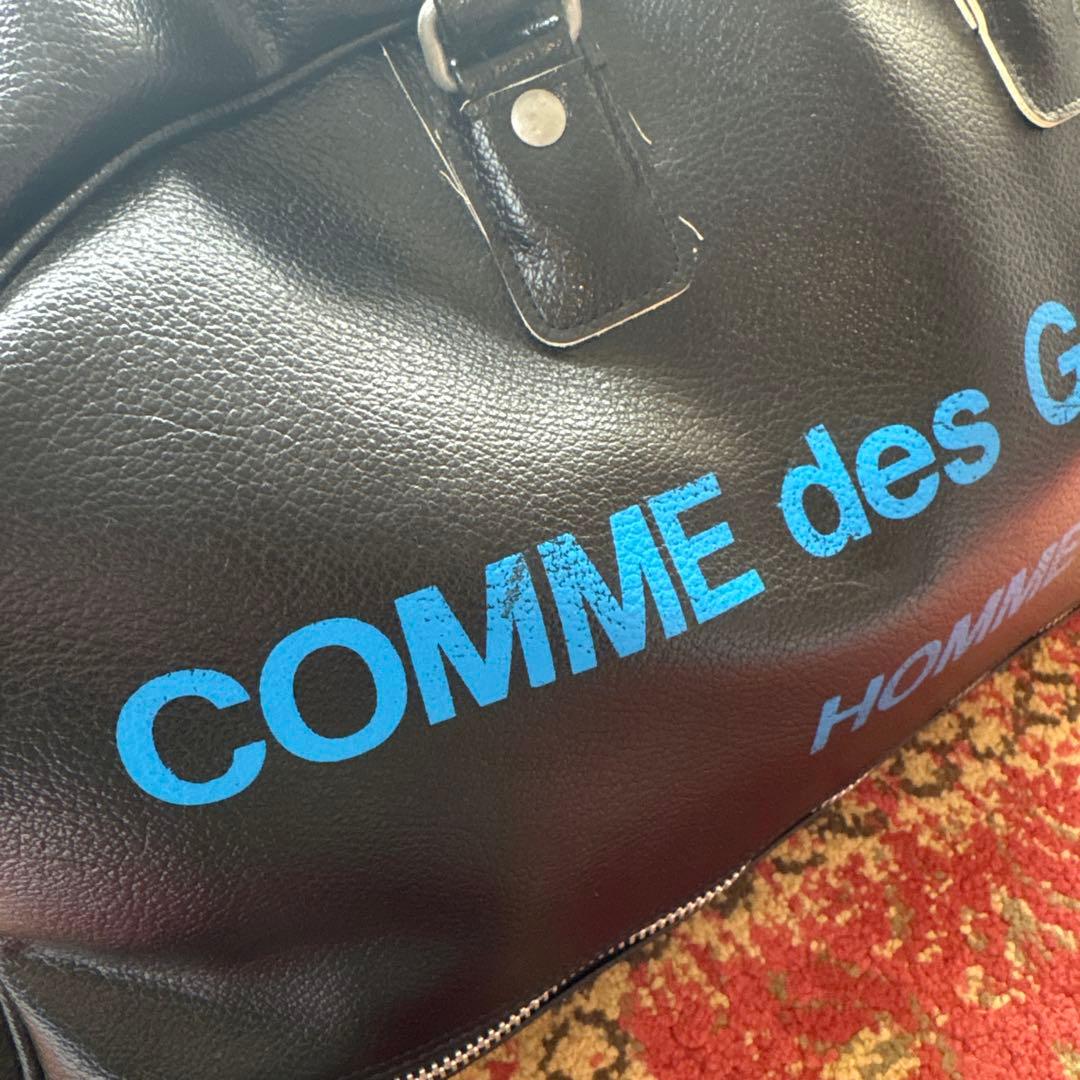 COMME des GARÇONS ボストンバッグ 黒　レザー合皮
