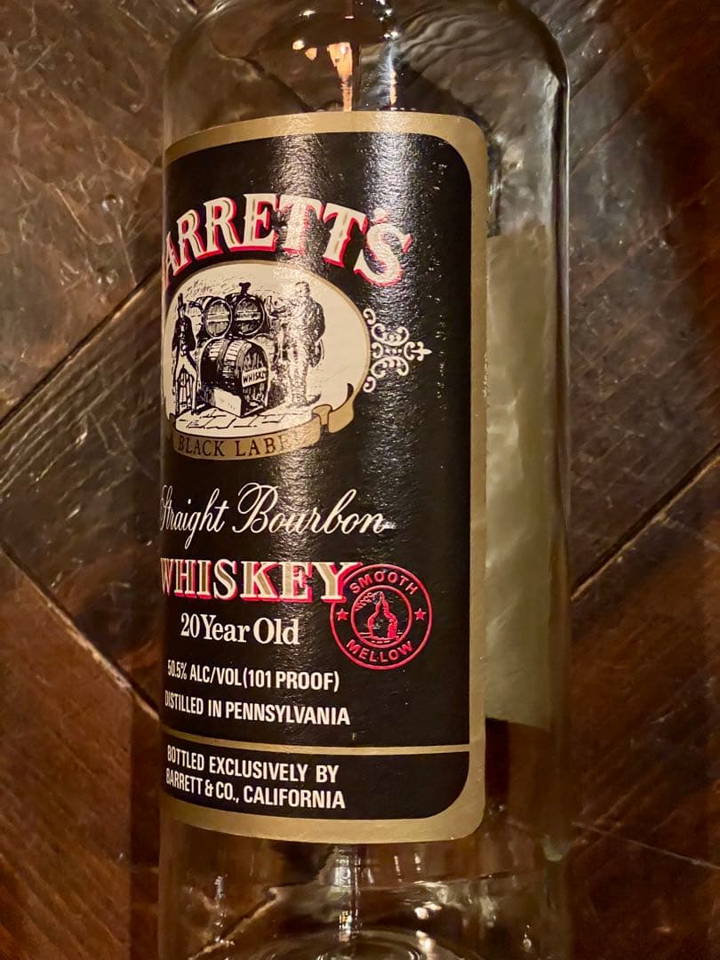 希少　レア　BARRETT'S バレッツ　20年　空瓶　バーボン　ウイスキー