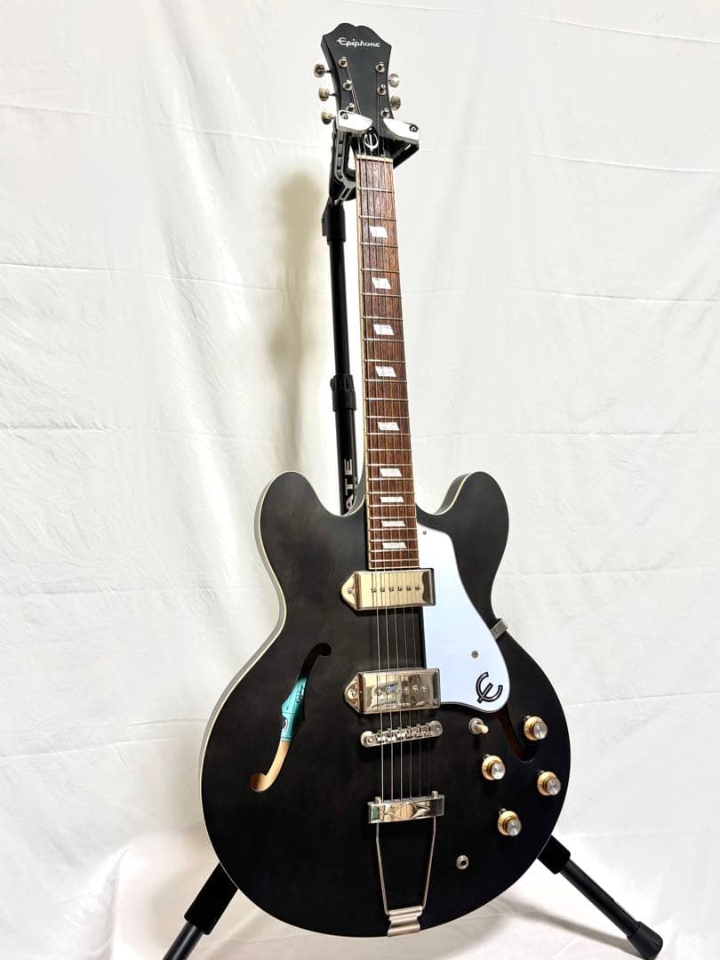 【新品弦張替済】Epiphone CASINO WORN ロック式ペグ ブラック