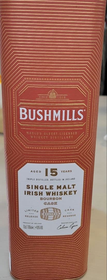 BUSHMILLS 15年 シングルモルトウイスキー 700ml