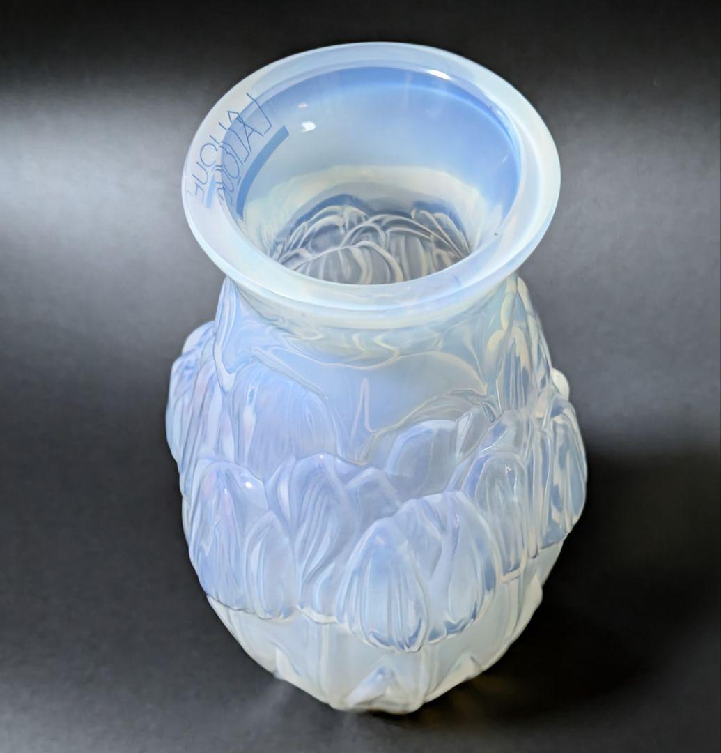 R LALIQUE ラリック　VASE 　オパルセント　チューリップ　クリスタル