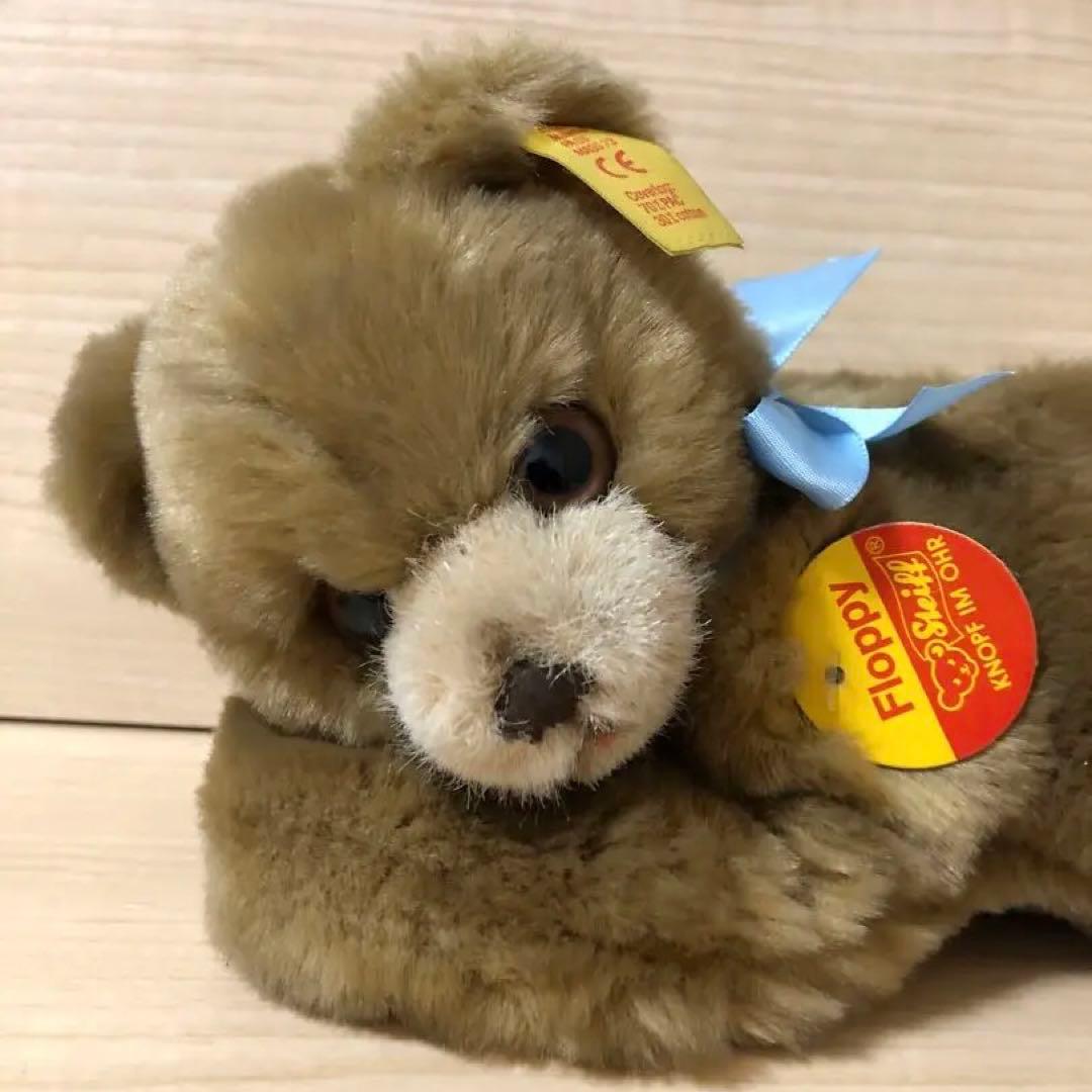 シュタイフ　寝そべりFloppy Bear テディベア　ぬいぐるみ　くま