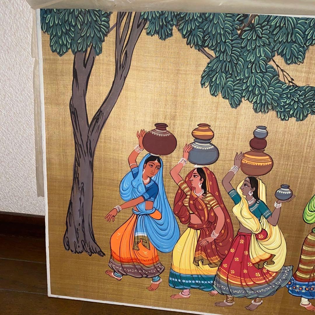 そろそろ残り少なく（´-`）【インド布絵】「GARWA DANCE」／送料込