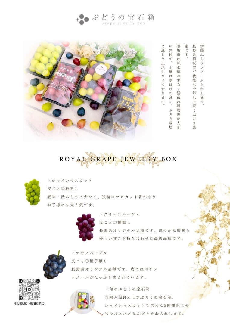 ➀ grape Jewelry box　粒2kg