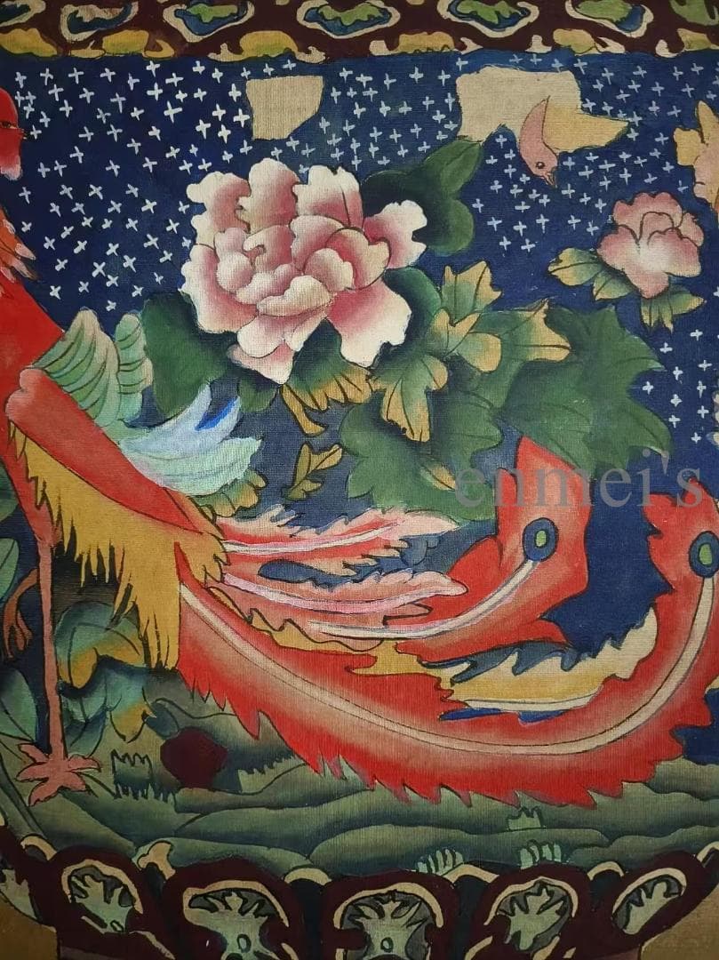 中国古美術 近代 絹本手描き 郎世寧 博古瓶図 三尺 掛軸 水彩画 肉筆 古玩
