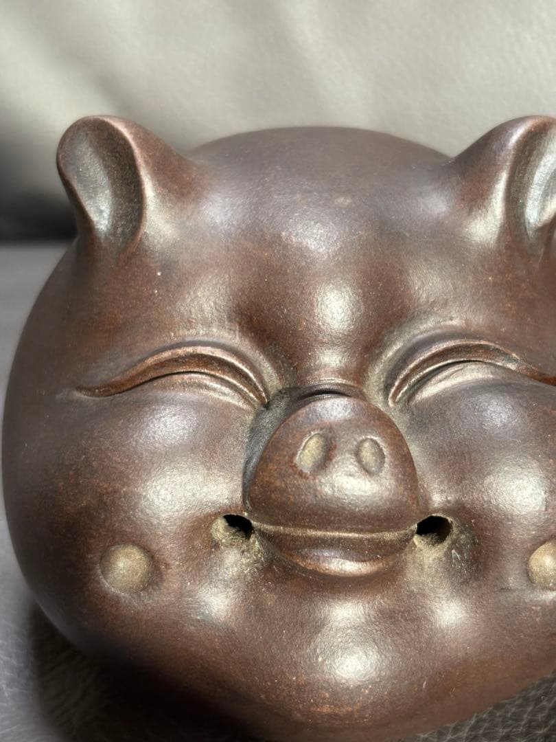 ブタ豚　置物　鈴