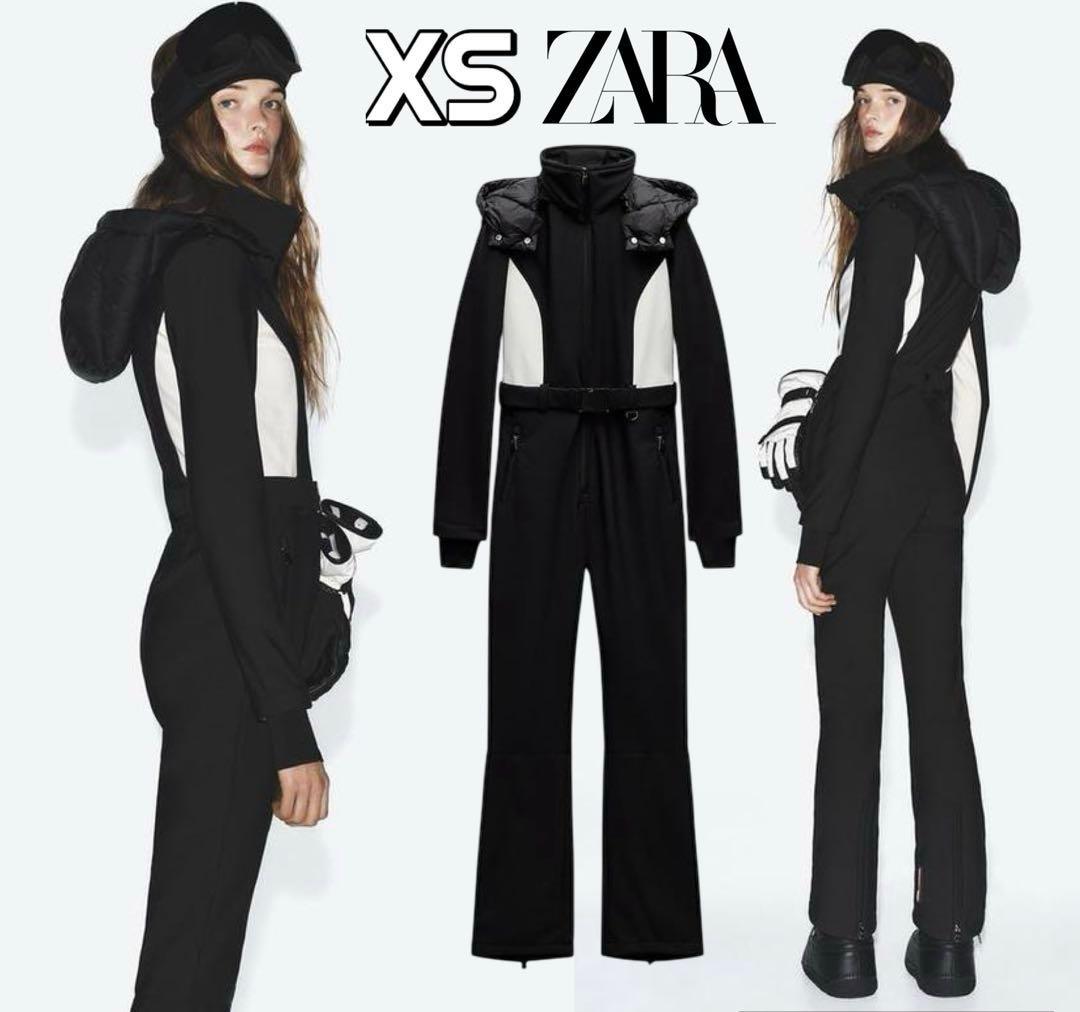 新品 ZARA 定価31,990円 フード付 ジャンプスーツ XS 1点限り♪