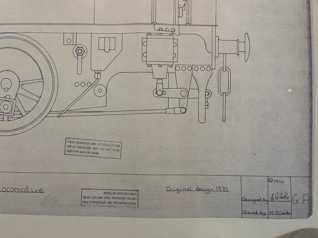機関車図面大判サイズ#4　0-4-0 ADAMS B4　11sheets