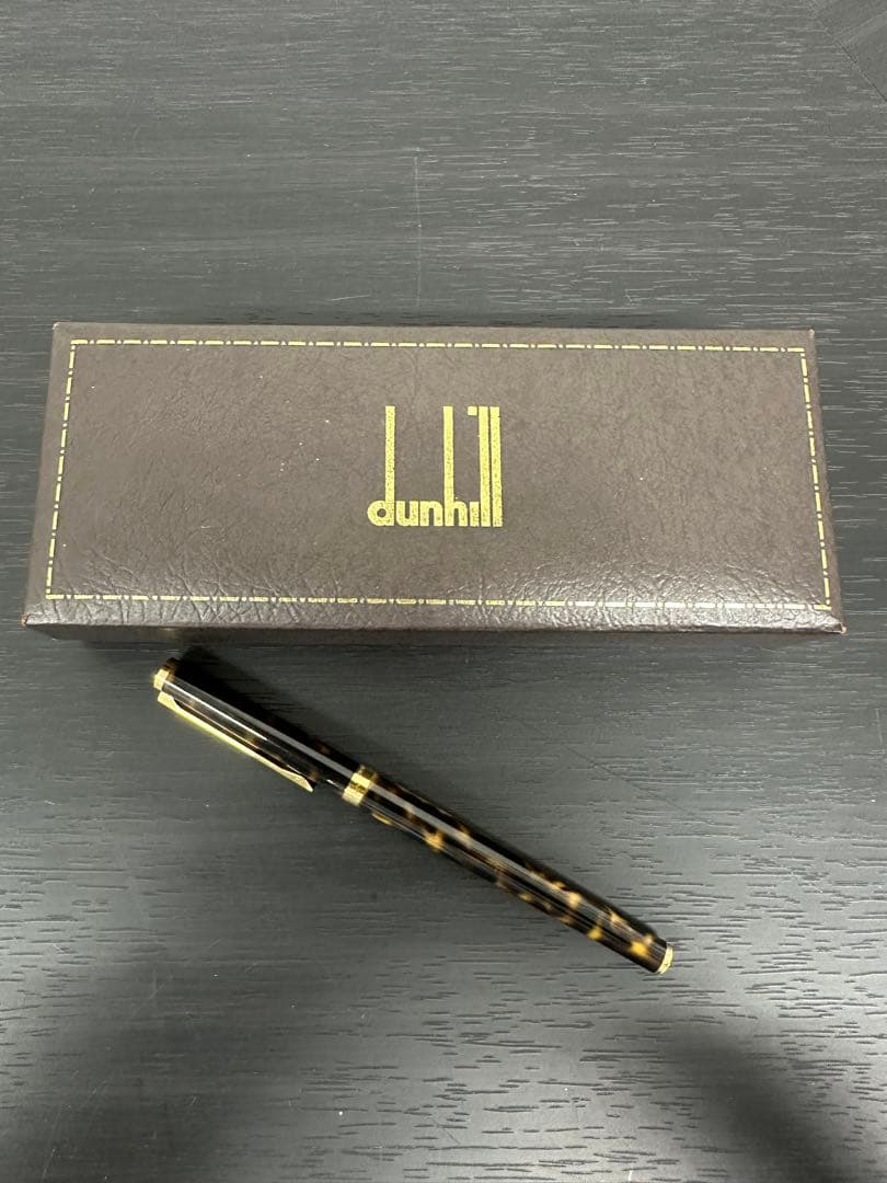 ★高級筆記具★ダンヒル dunhill 万年筆 14Kペン先 ベッコウ柄