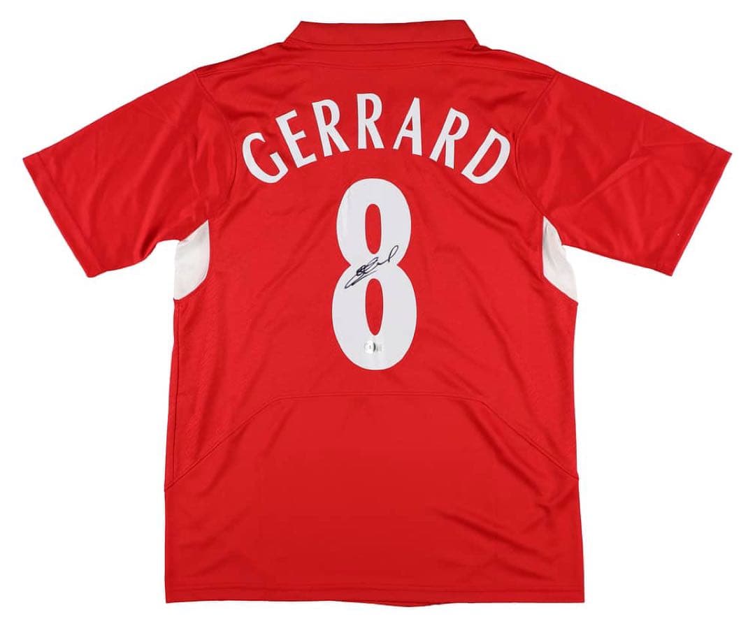 リバプール GERRARD サインユニフォーム becket鑑定