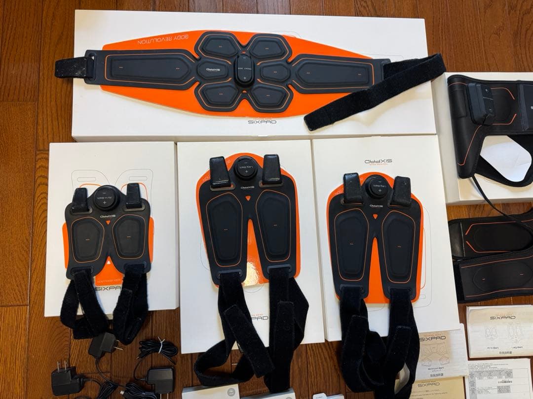 シックスパッド★アブズベルト、アームベルト、レッグベルト、ボトムベルトセット