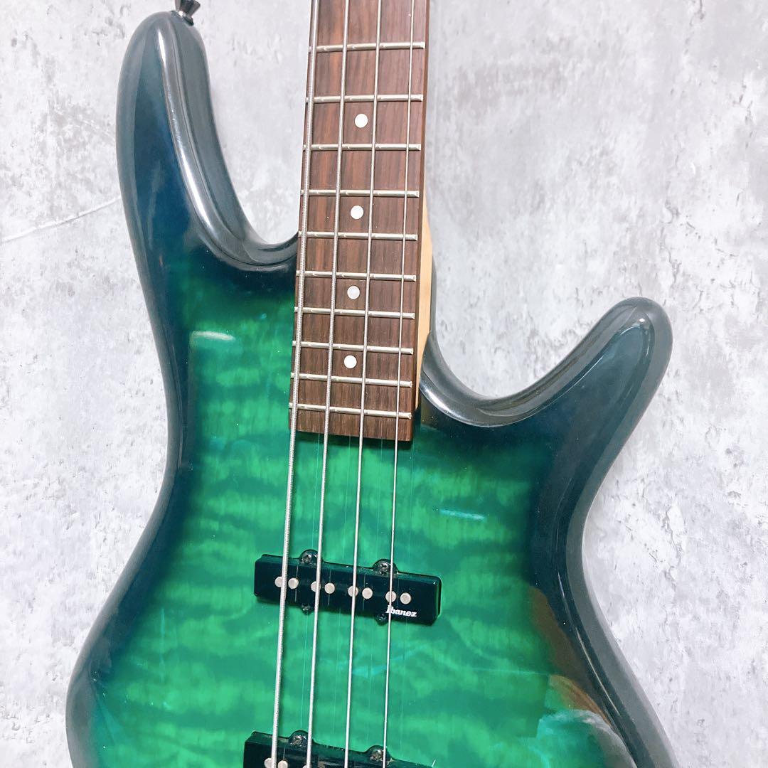 【良品】Ibanez エレキベース グリーンGSR370-TMS？