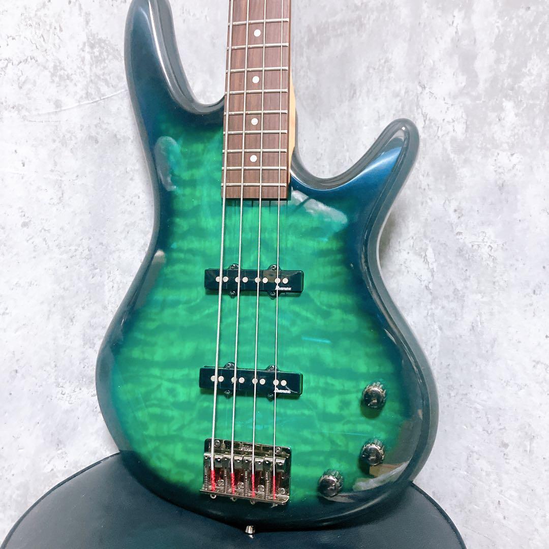【良品】Ibanez エレキベース グリーンGSR370-TMS？