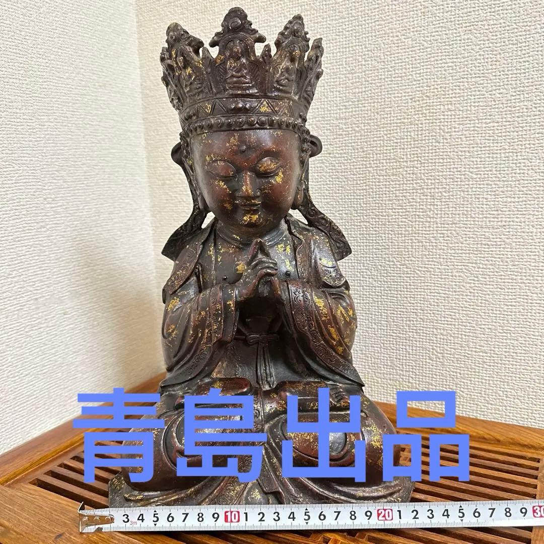 骨董品　古美術　チベット仏　仏教美術　中国美術　琉金佛　仏像　鉄仏　大明永樂年製