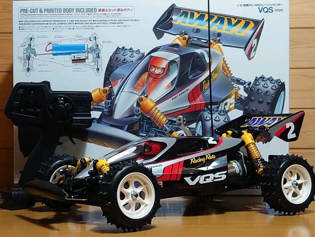 タミヤ①1/10電動RC VQS 2020②プロポ＆バッテリーセット完成品・新品