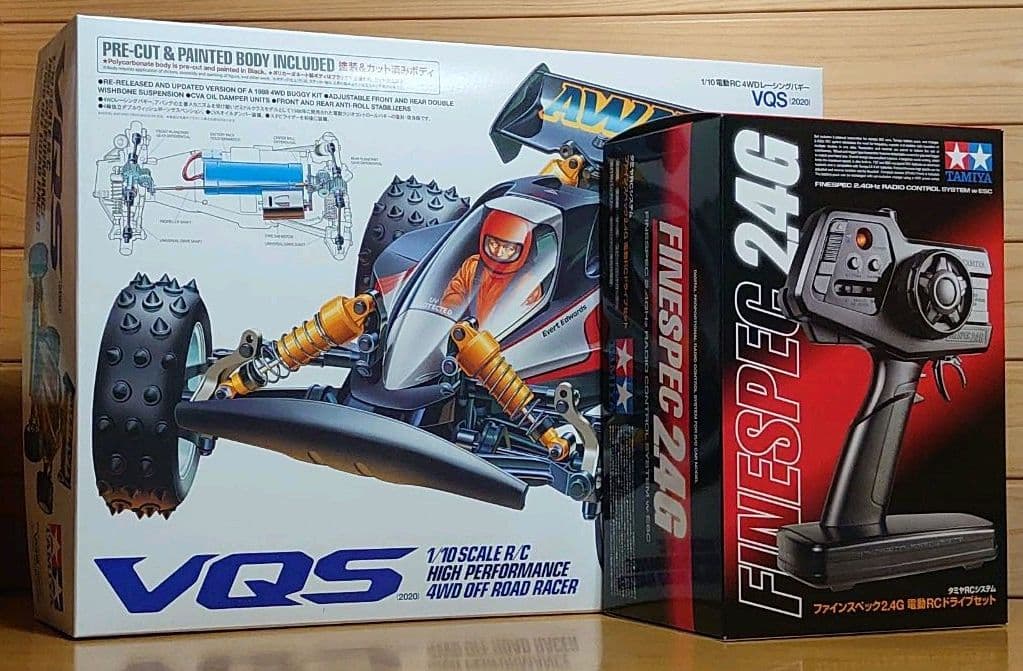 タミヤ①1/10電動RC VQS 2020②プロポ＆バッテリーセット完成品・新品
