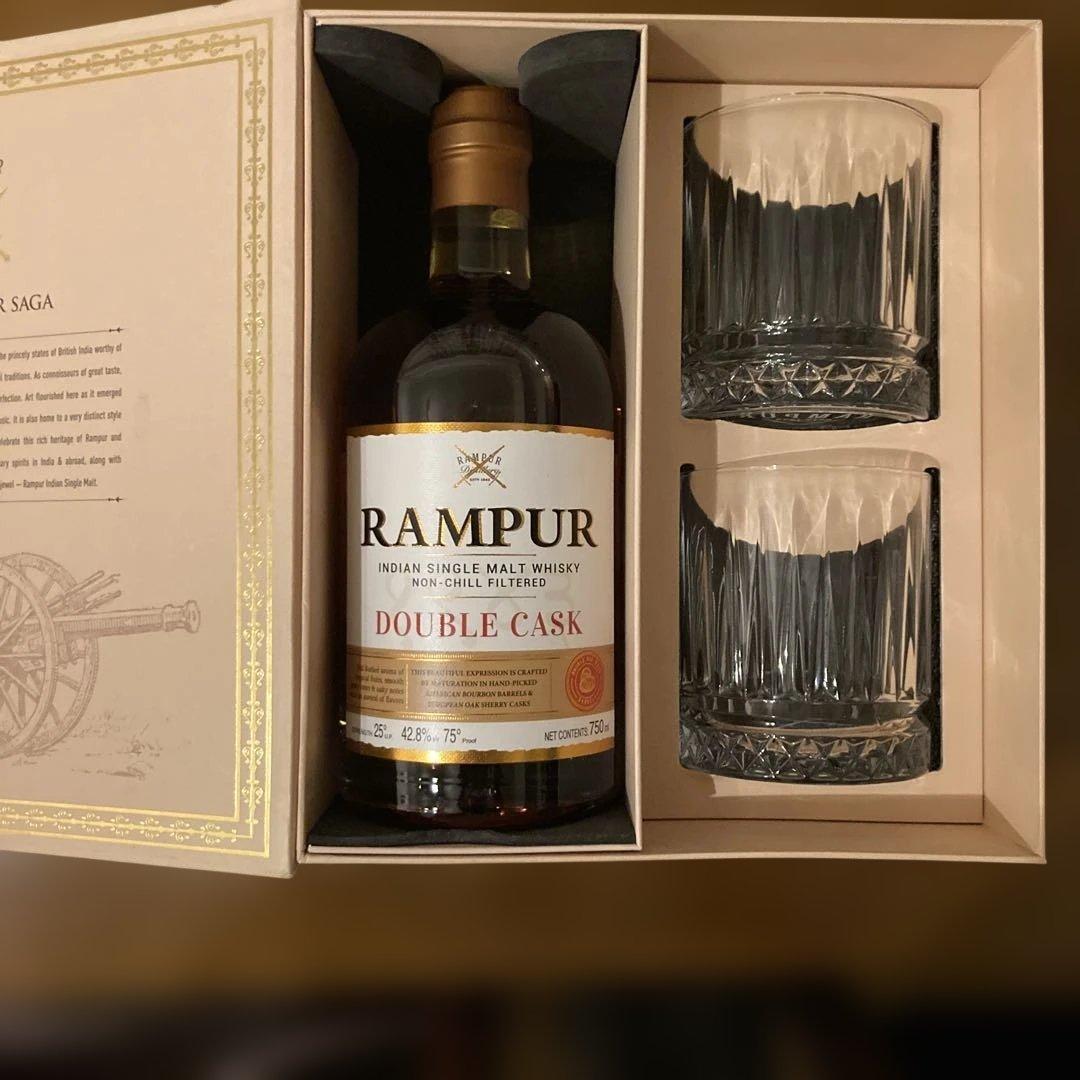 【エコメルカリ便】RAMPUR DOUBLE CASK ウイスキー ギフトセット