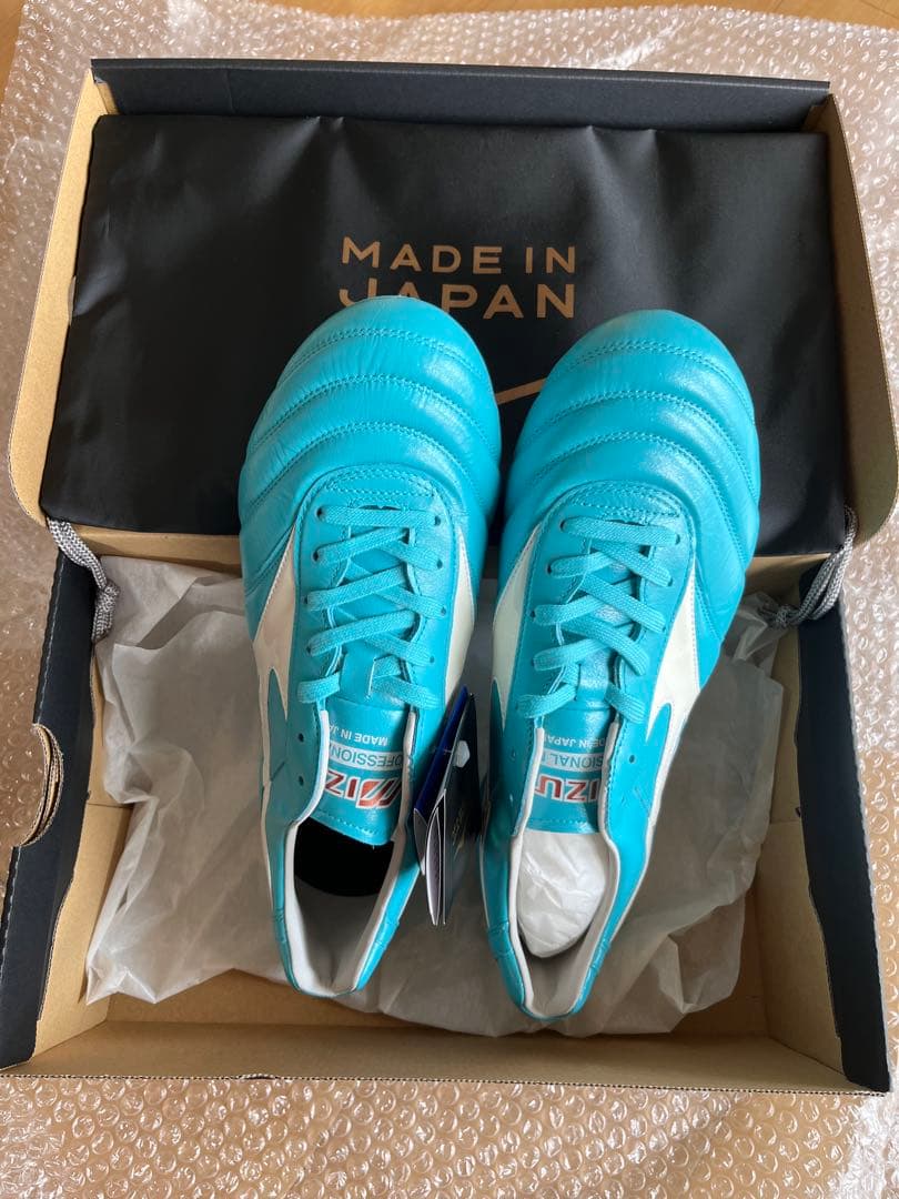 新品 ミズノ モレリア II JAPAN ブルー×ホワイトP1GA230125