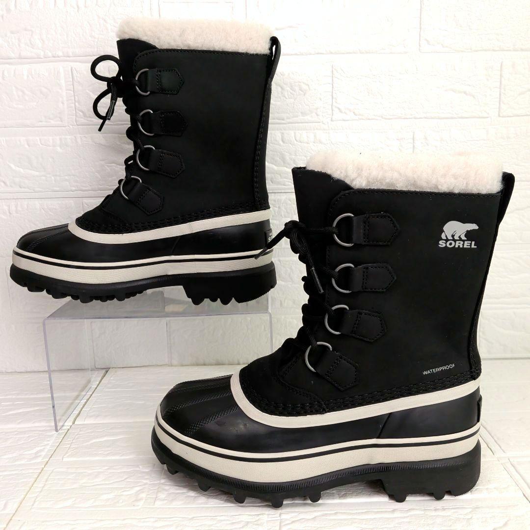 SOREL ソレル Caribou スノーブーツ レディース 黒 24cm