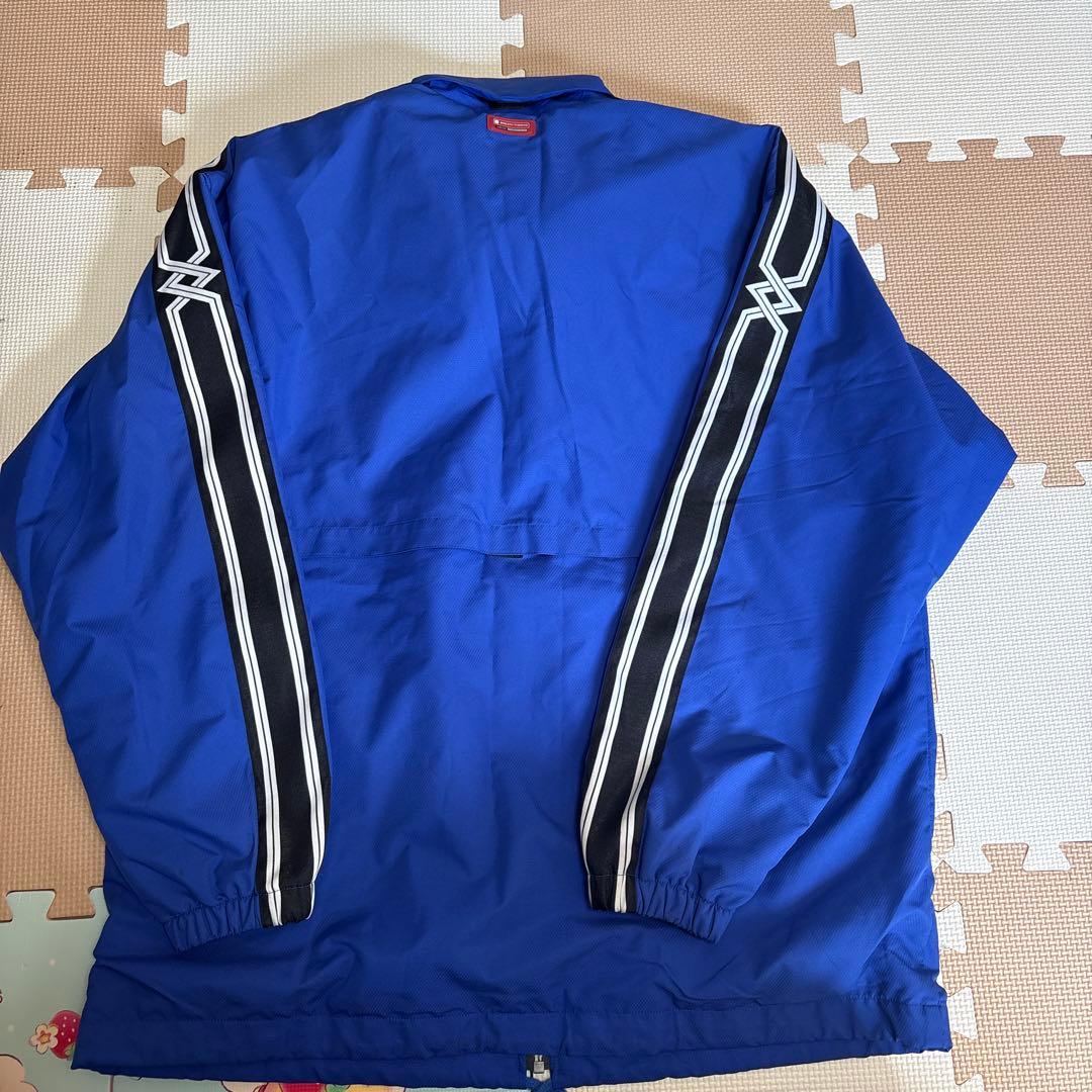 Mizuno 青 ジッパー付き ウィンドブレーカー