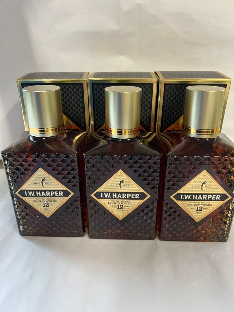 【未開封】I.W.ハーパー12年 750ml 3本セット