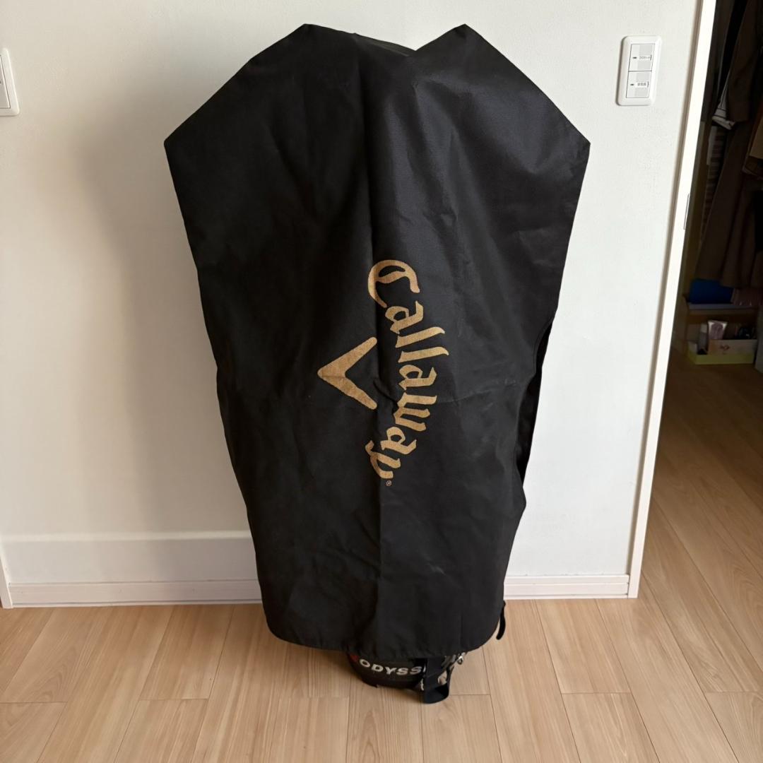 Callaway キャディバッグ 黒/白/赤 保護カバー付き