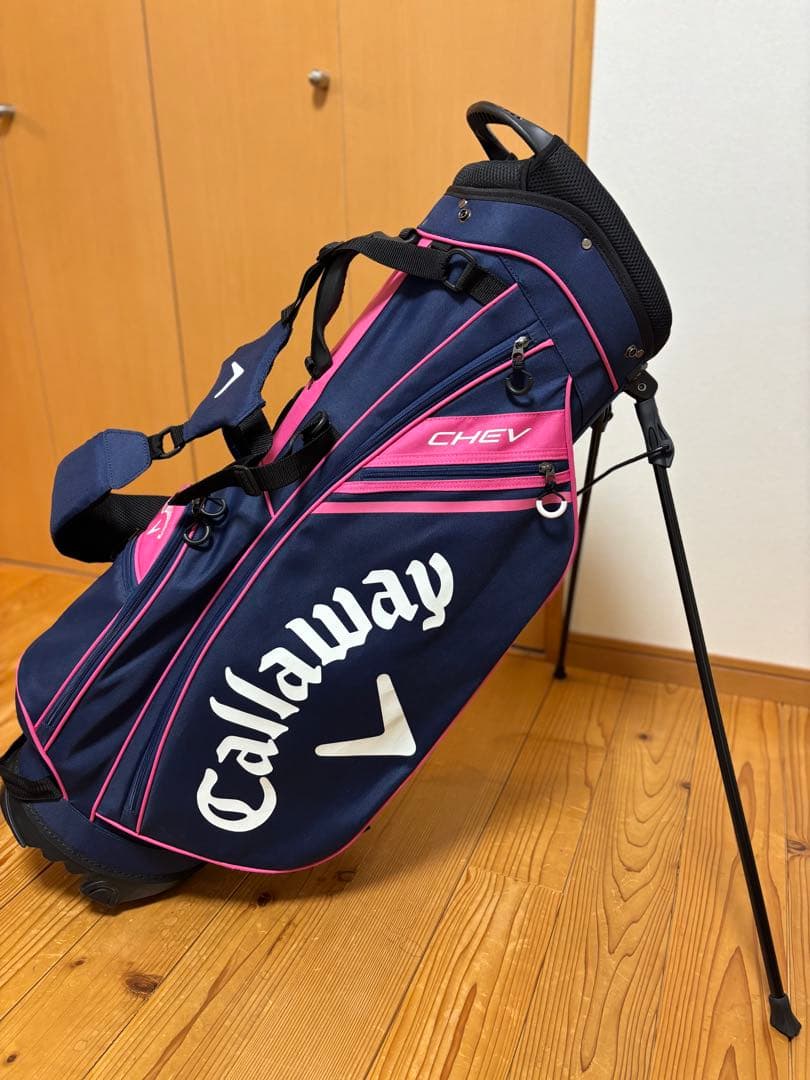 Callaway 軽量スタンド付キャディバッグ ネイビー/ピンク　美品