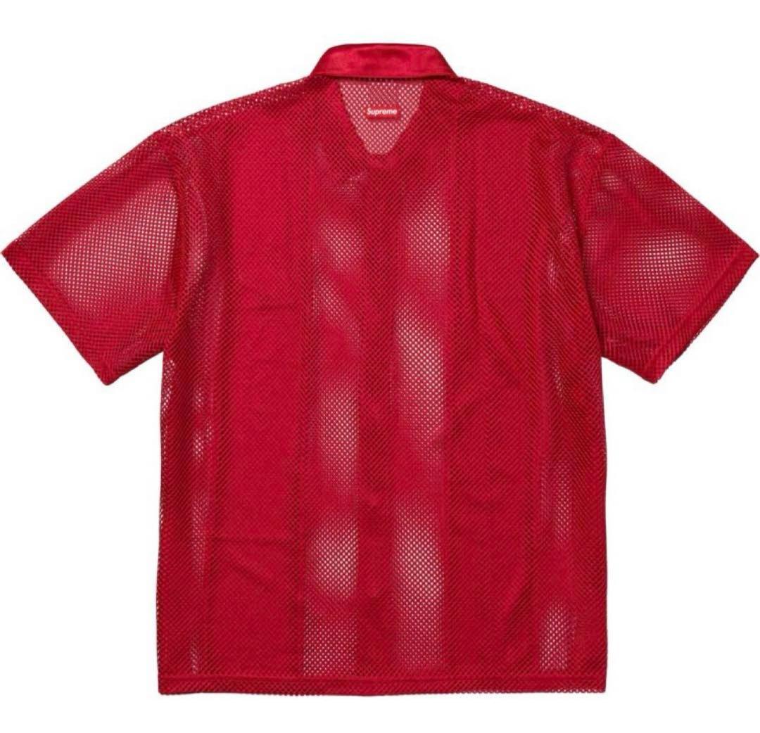 Supreme x Nike Mesh S/S Shirt Red Lサイズ