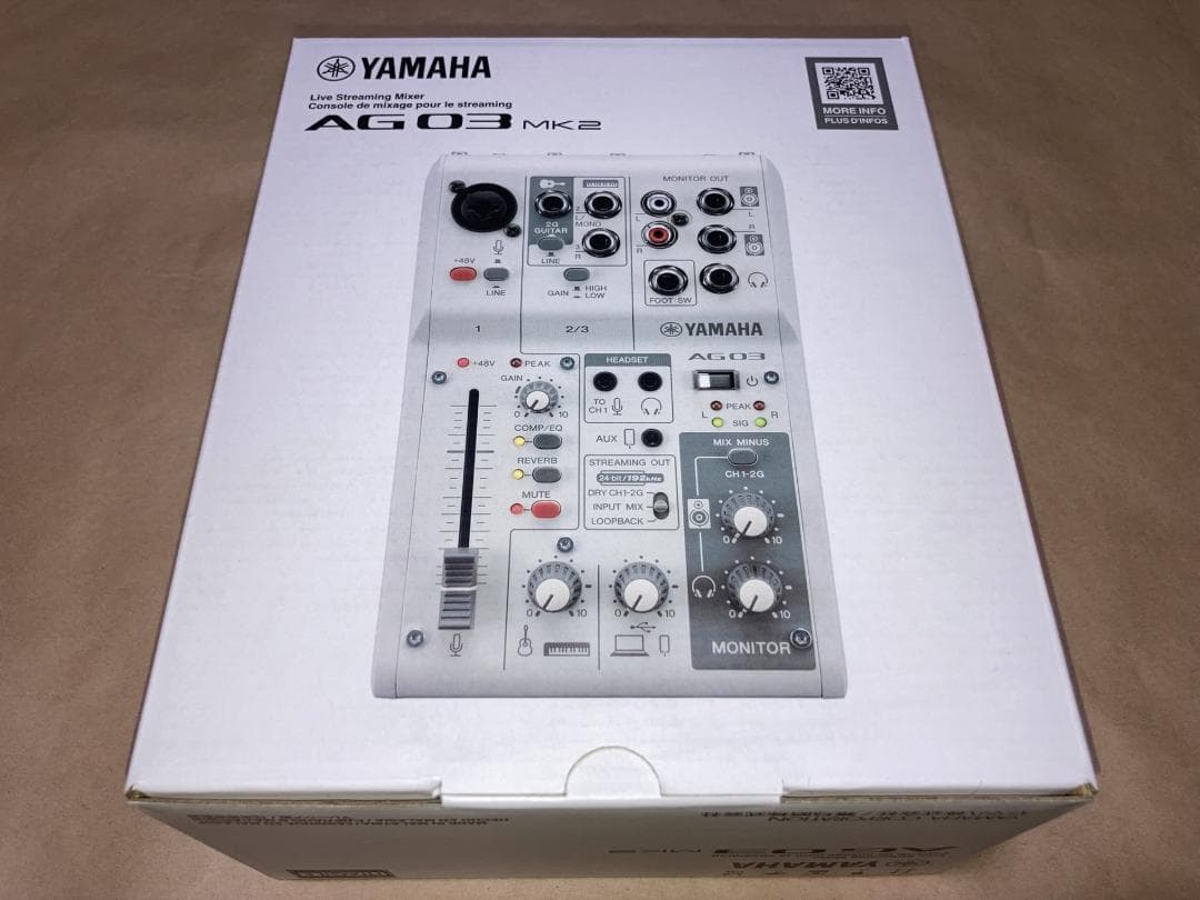[新品] YAMAHA AG03 MK2 (ホワイト) オーディオミキサー